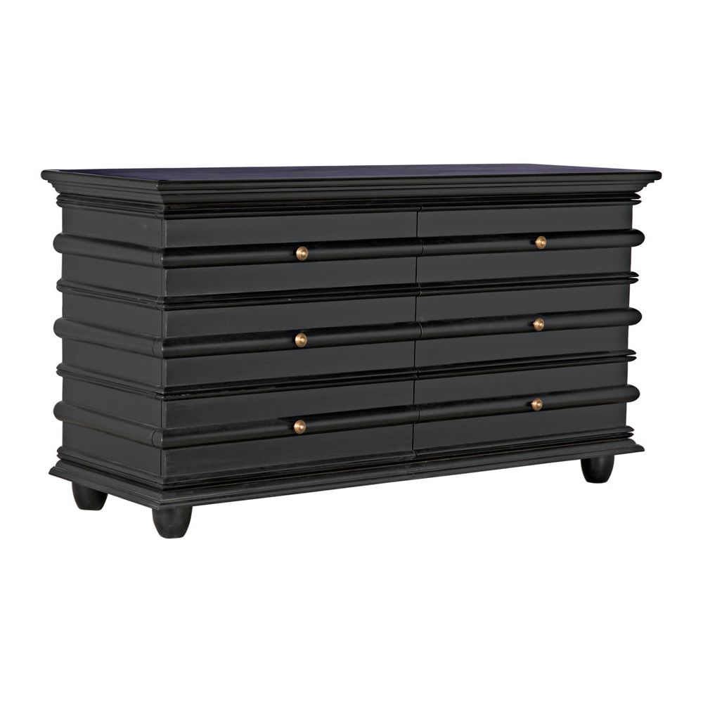 Ascona Chest, Hand Rubbed Black – Ivory & Olive