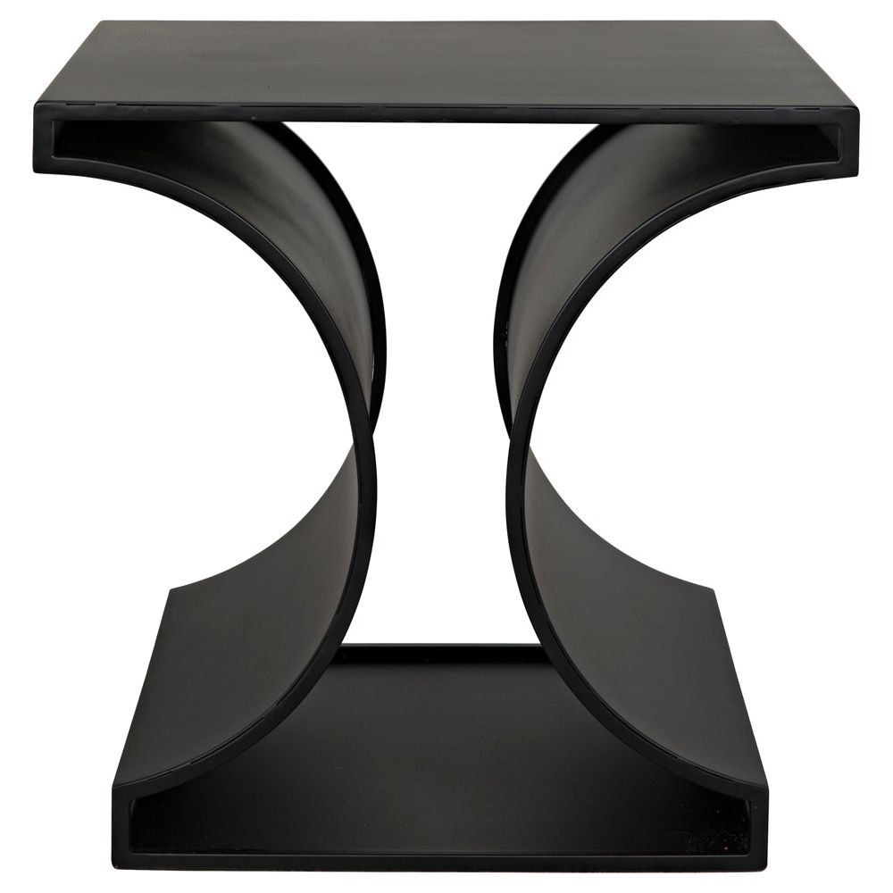 Alec Side Table, Black Iron – Ivory & Olive